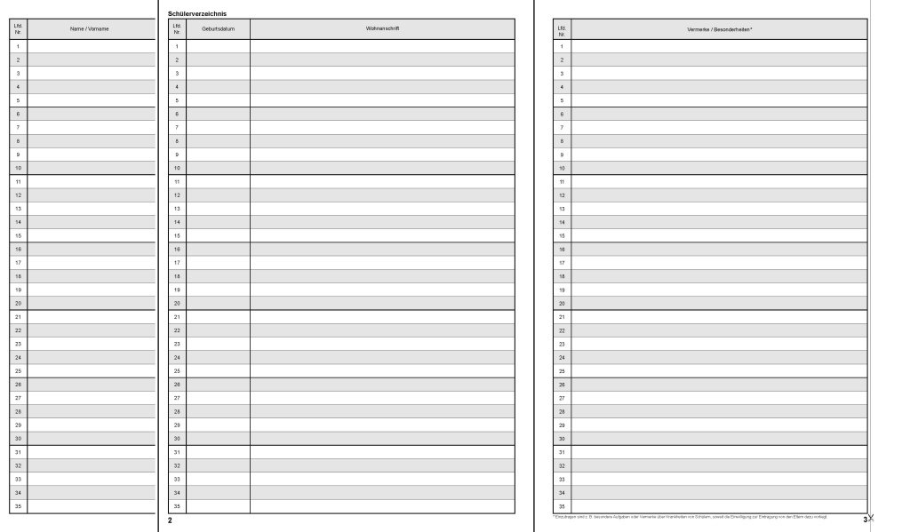 Amtliches Notenbuch für den Freistaat Sachsen, für 10 Fächer, mit Kop