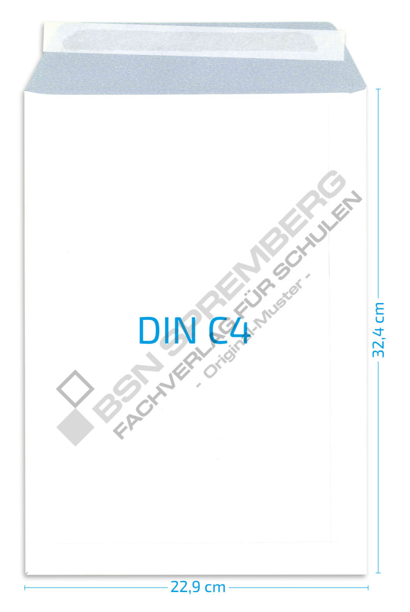 Versandtasche DIN C4, ohne Fenster, weiß, 120 g/qm - BSN SPREMBERG